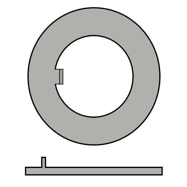 462 Steel Plain Keyed Washer