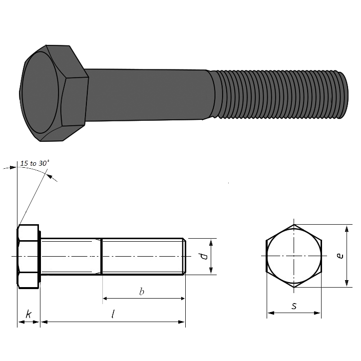 Fine Pitch Partial Thread Hexagon Head