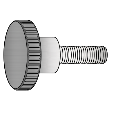 464 Steel Zinc Plated Raised Knurled Headd Screw