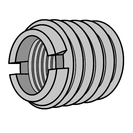 9168 Steel Slotted Series Self Tapping Insert