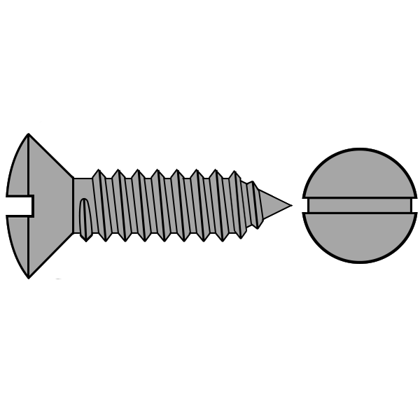 7973C Steel Zinc Plated Slotted Oval Head Tapping Screw