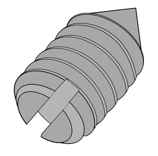 553 A2 304 Stainless Slotted Cone Point Set Screw