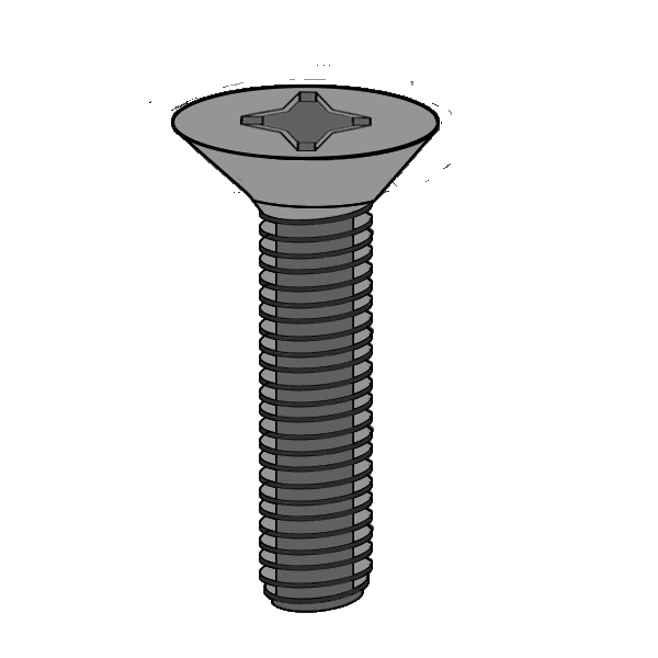 Cross Recessed Flat Head Machine Screws 965