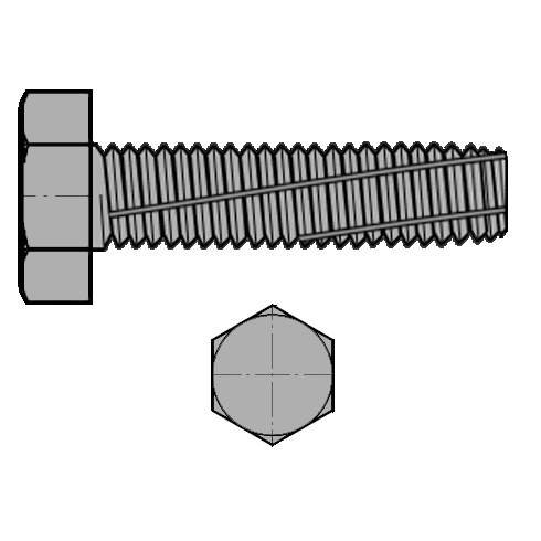 7513A Steel Zinc Plated Hexagon Head Thread Cutting Screw